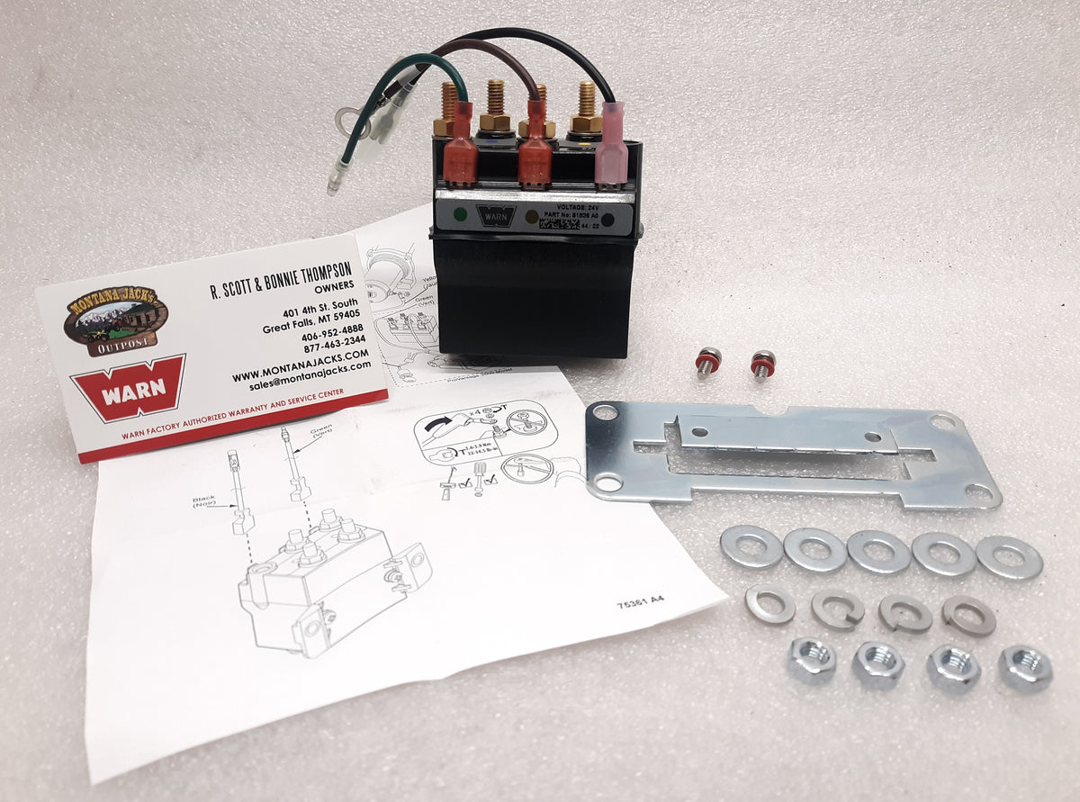 WARN 83322 Hoist Contactor, 24v, for DC800, DC1000, DC1200 — Montana ...