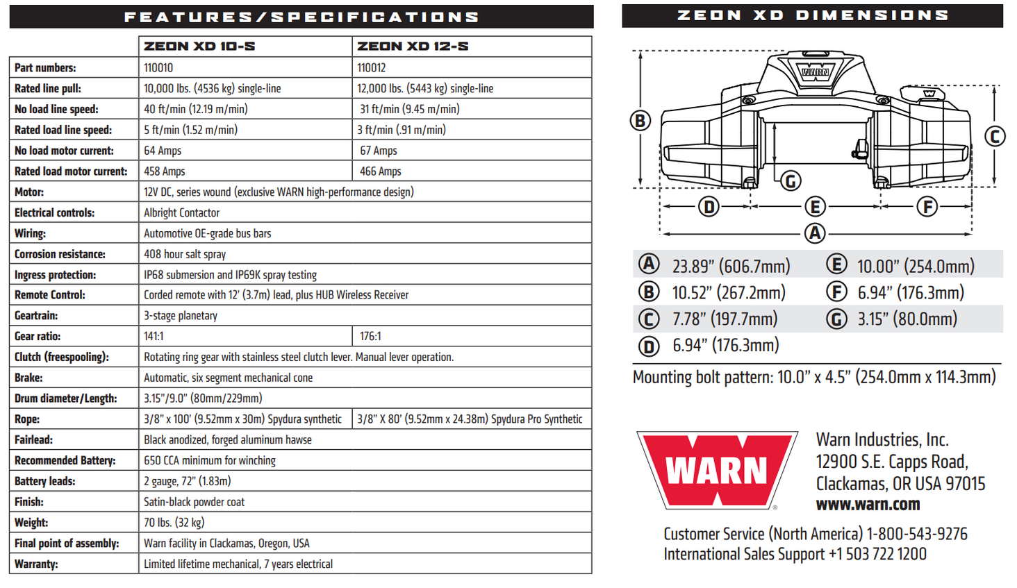 WARN 110012 ZEON XD 12-S Winch, FREE SHIPPING! — Montana Jacks Outpost
