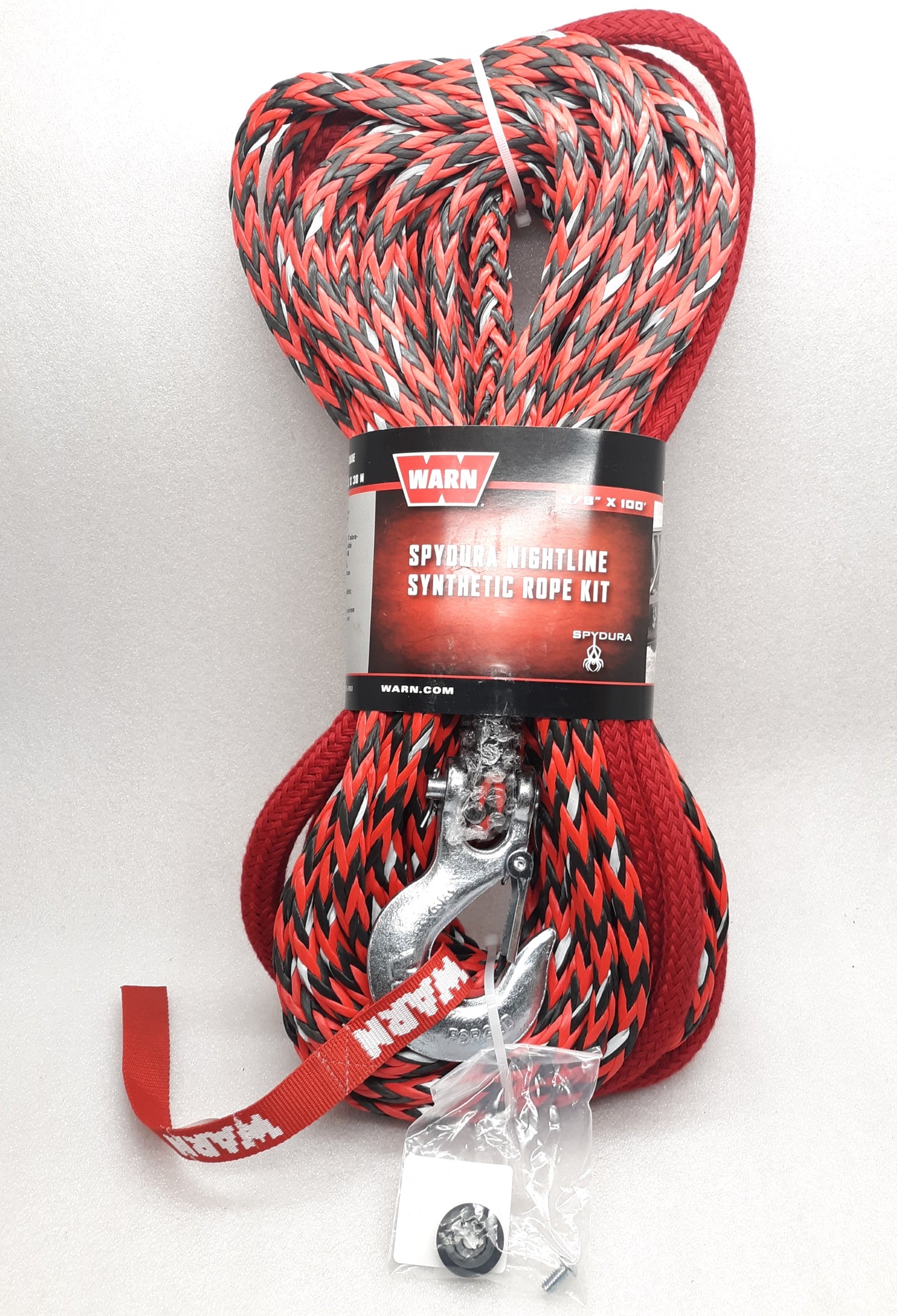 WARN 102558 Spydura Nightline Synthetic Winch Rope, 3/8" x 100 ...