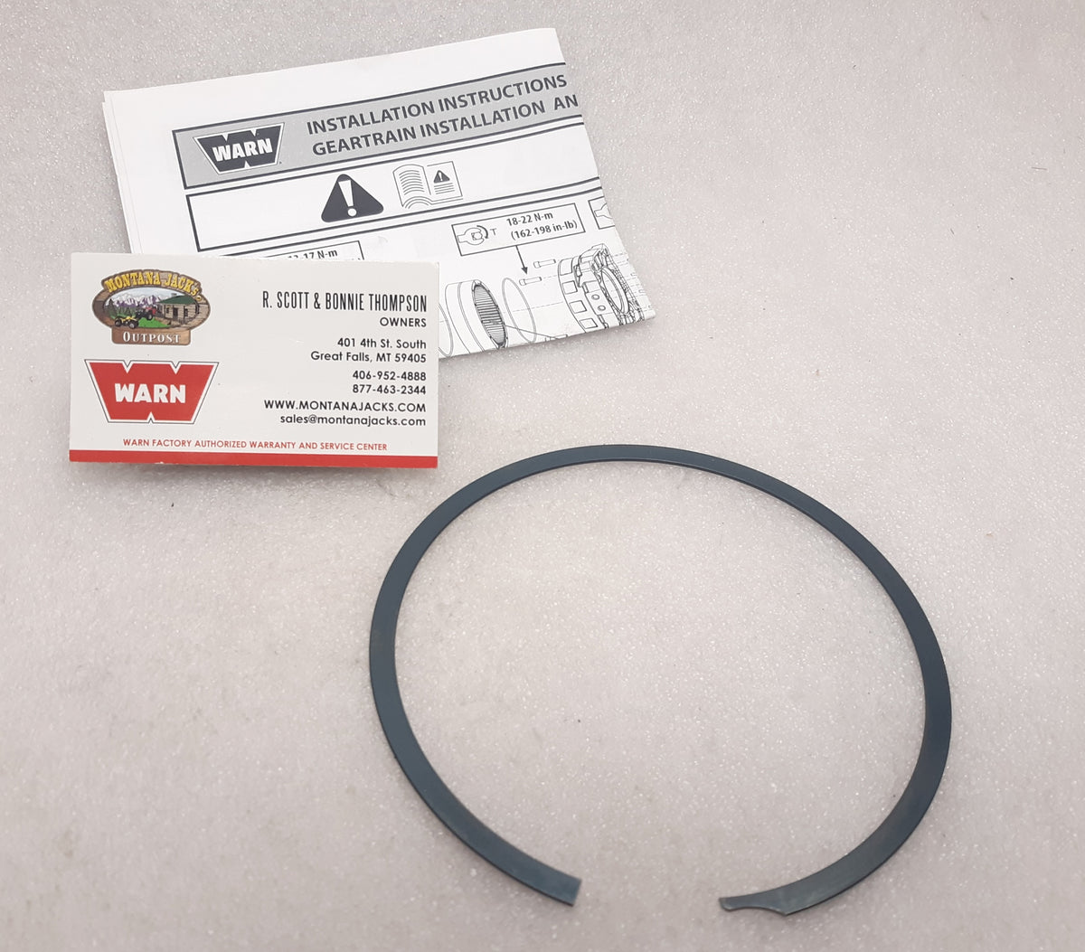 WARN 107028 Retaining Ring, Stage 1, G2 DC Electric Winch — Montana ...