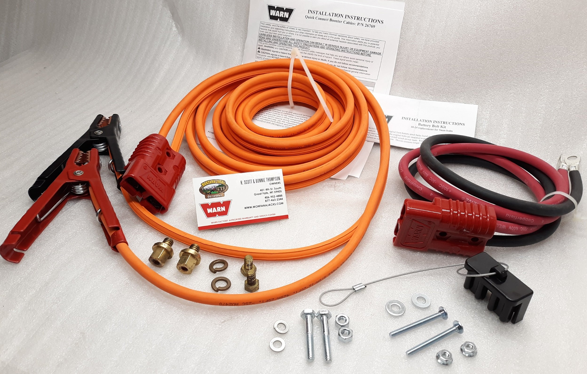 WARN 26769 Quick Connect Booster Cable Kit, FREE SHIPPING — Montana ...