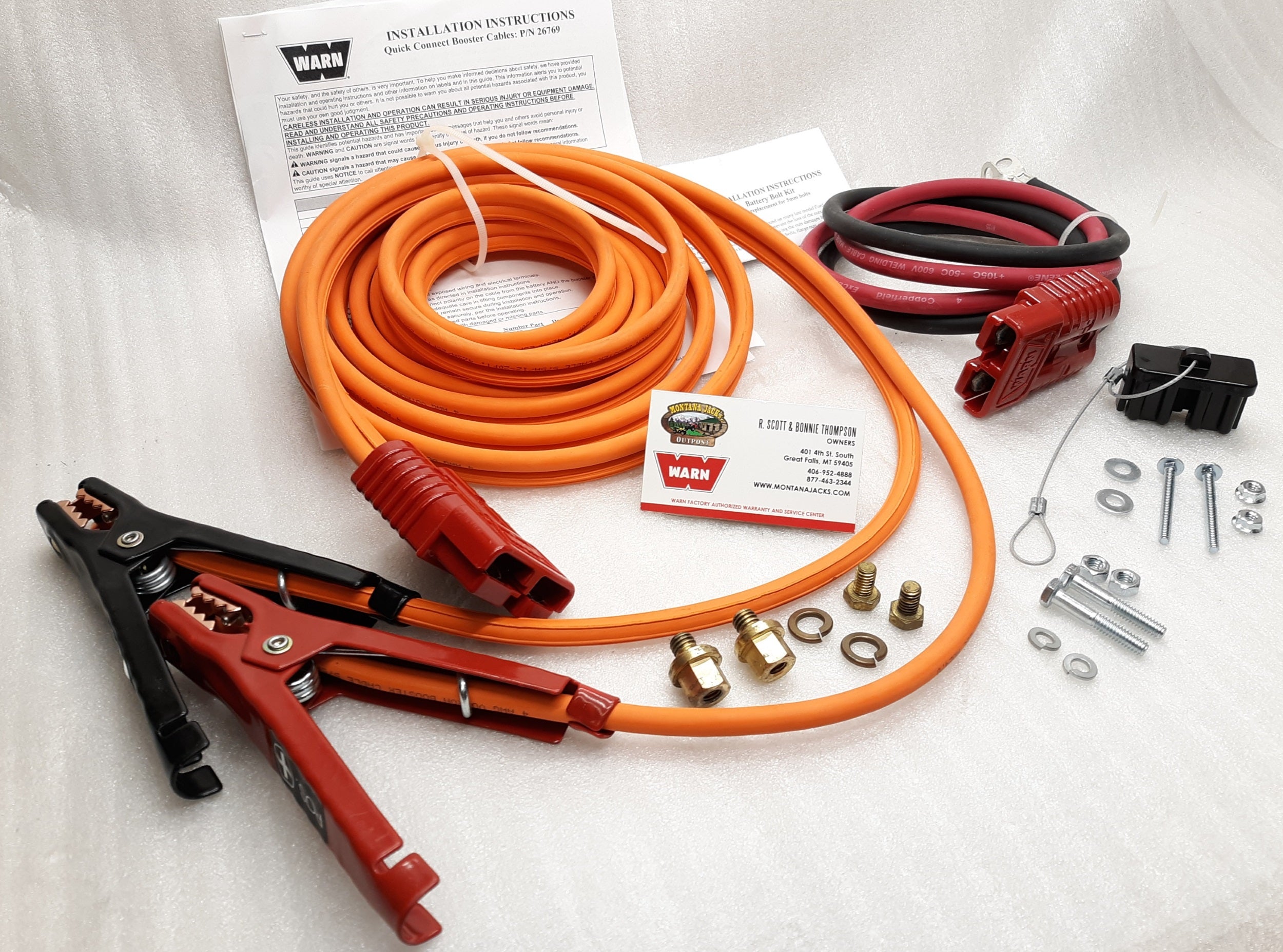 WARN 26769 Quick Connect Booster Cable Kit, FREE SHIPPING — Montana ...