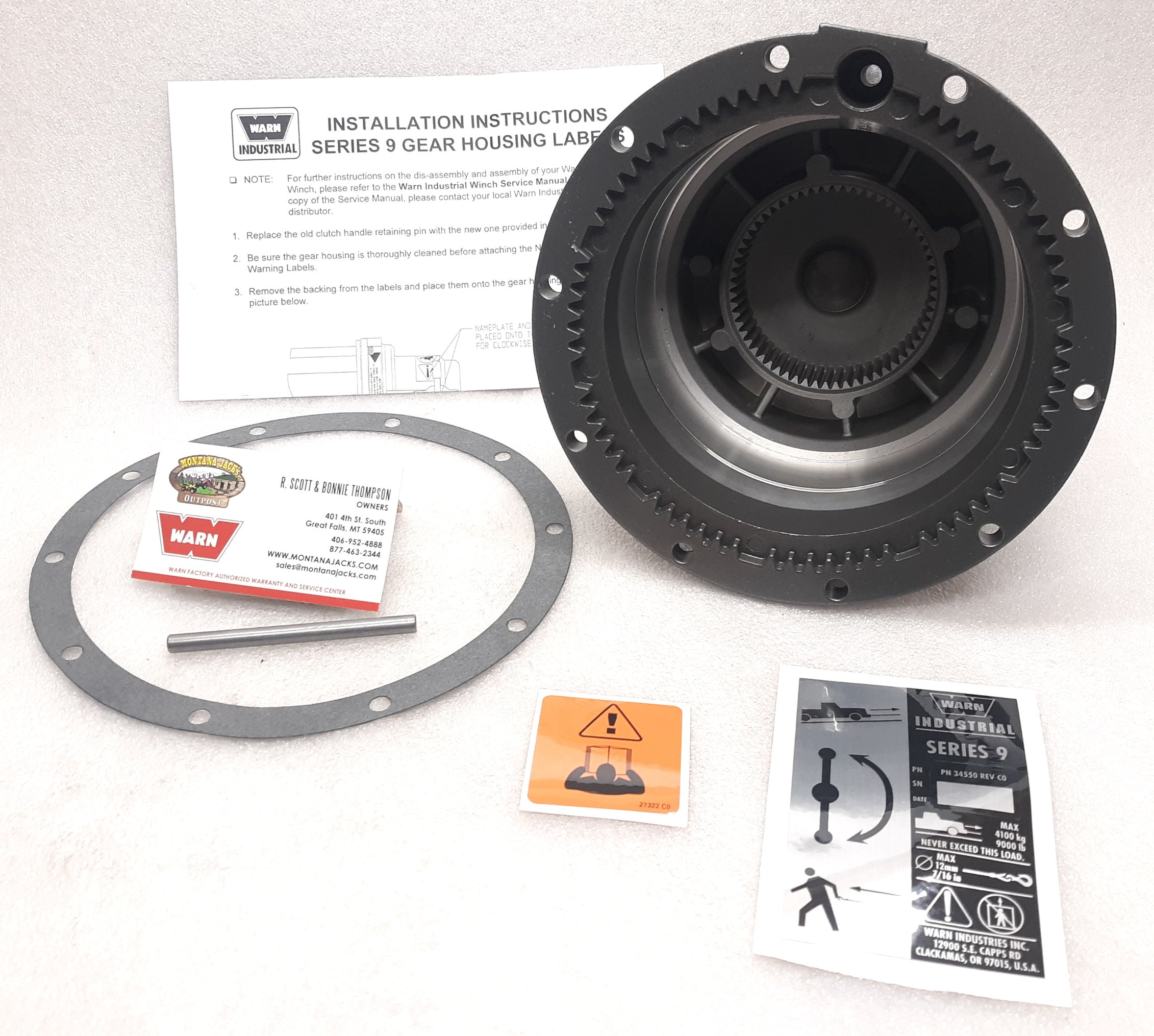 WARN 31676 Winch Gear Housing for Series 9 Industrial, FREE SHIPPING ...