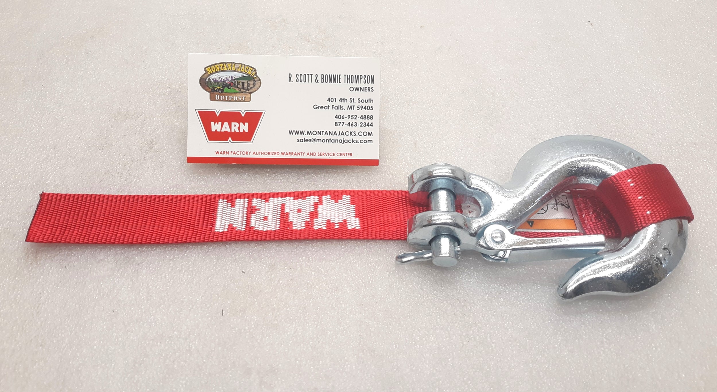 WARN 39557 5/16 Inch Winch Hook with Spring Gate & Safety Strap ...
