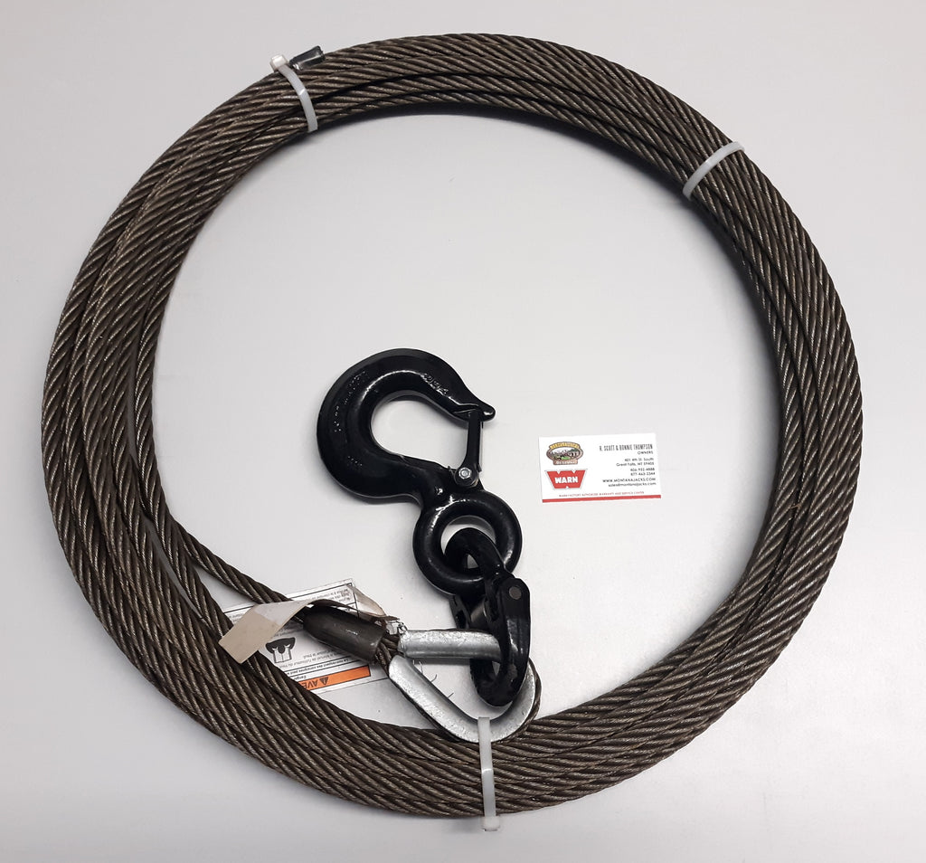 WARN 77534 Wire Rope Assembly 1/2" x 75', FREE SHIPPING! – Montana ...