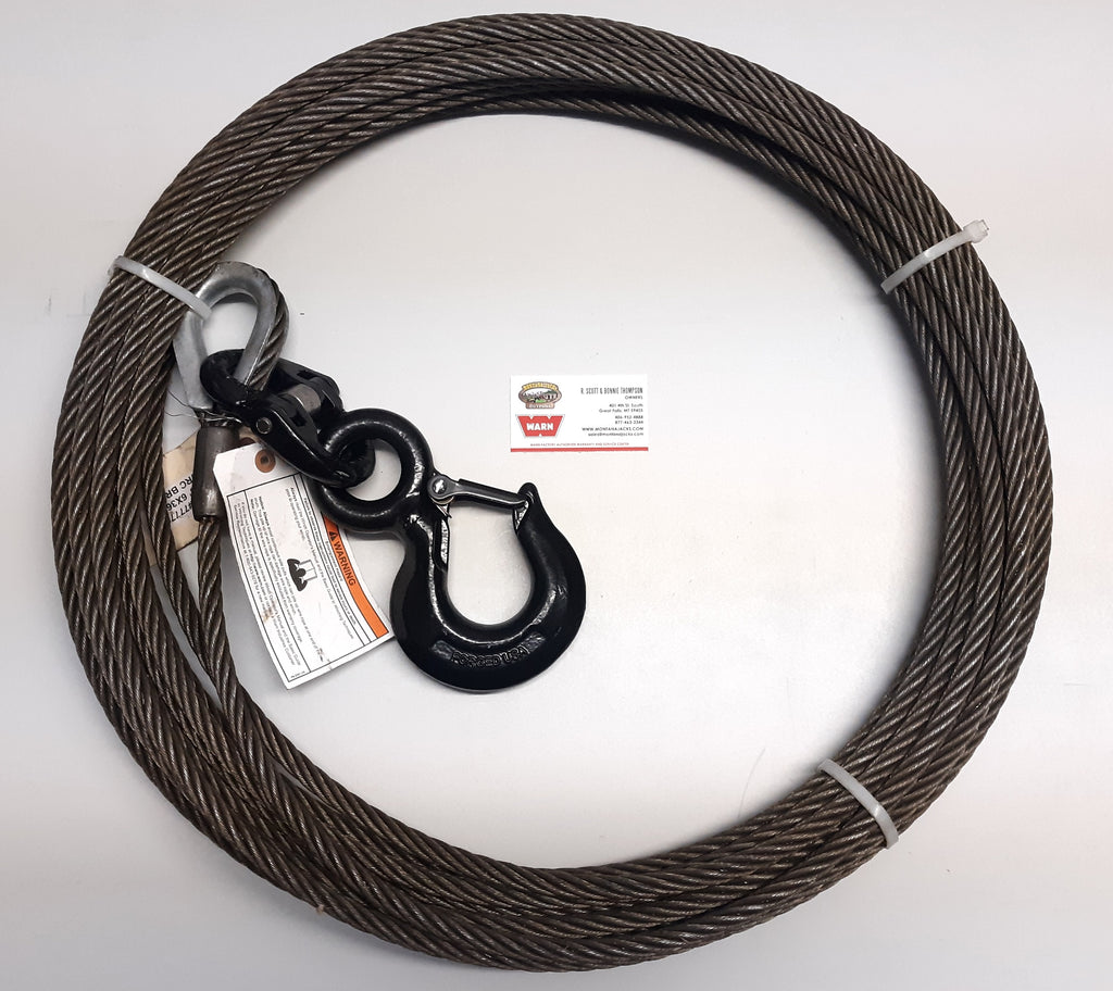 WARN 77534 Wire Rope Assembly 1/2" x 75', FREE SHIPPING! – Montana ...