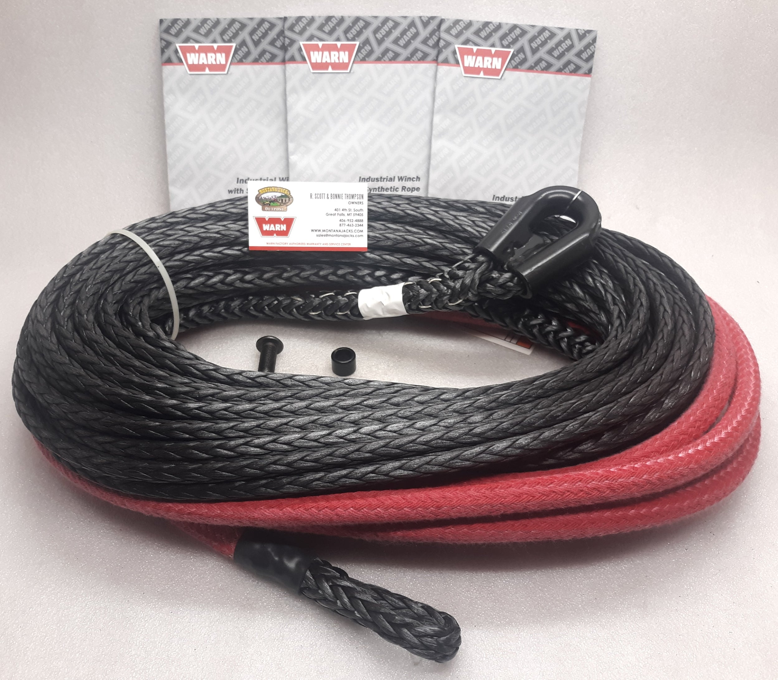 WARN 91820 Synthetic Rope 7/16 X 100FT, FREE SHIPPING! — Montana Jacks ...