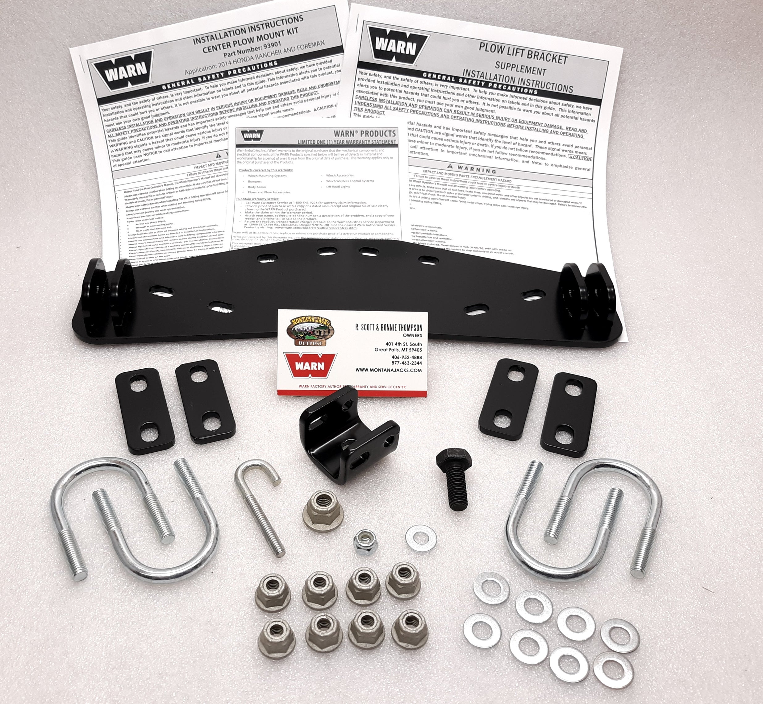 WARN 93901 ATV Plow Mount for Honda, FREE SHIPPING! — Montana Jacks Outpost